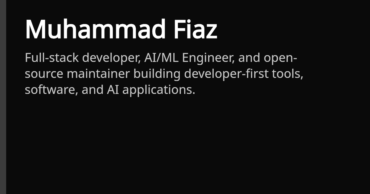 Home | Muhammad Fiaz